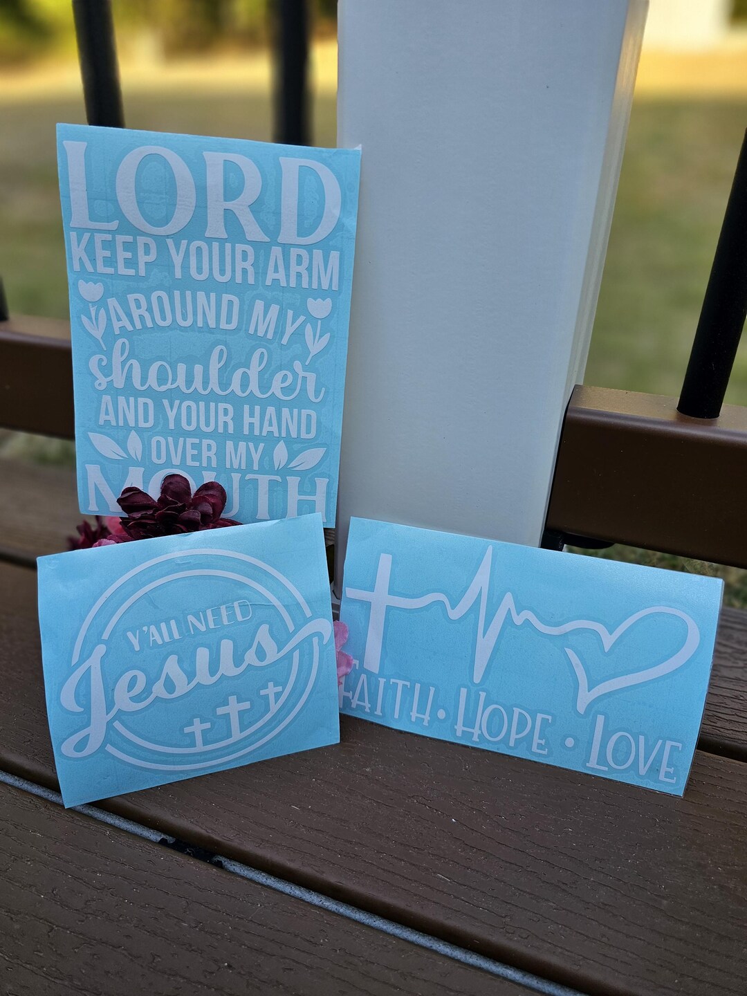Faith Themed Window Decals. - Etsy