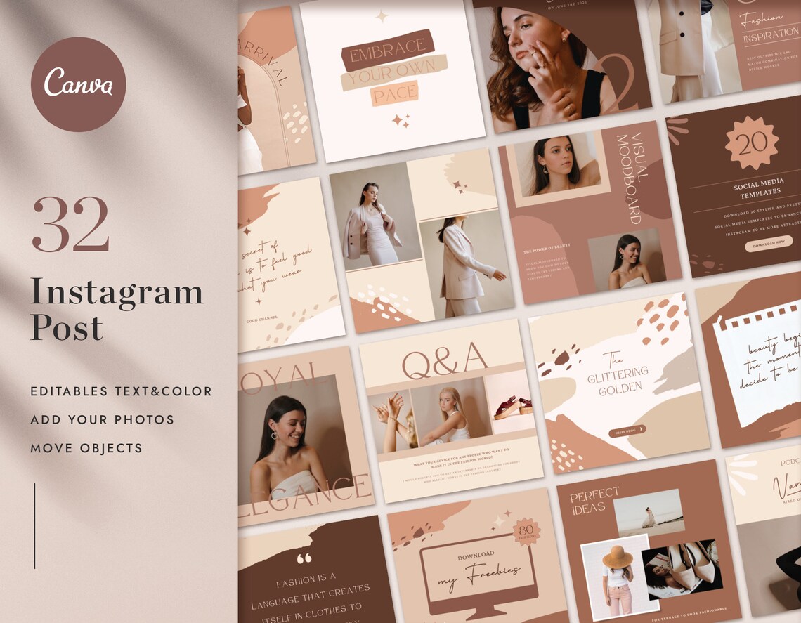 Instagram Post Canva Templates Modern Creative IG Instagram - Etsy