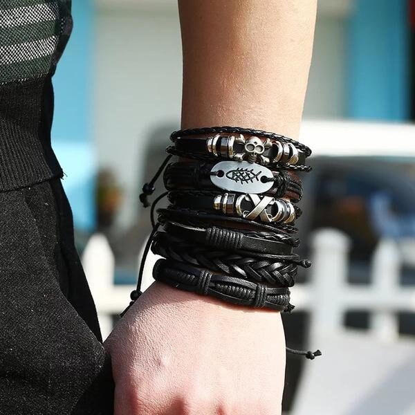 Mens Bracelet Set - Etsy