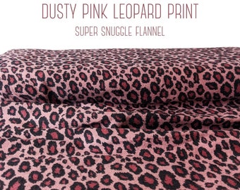 Pink Leopard Cotton Fabric - Etsy