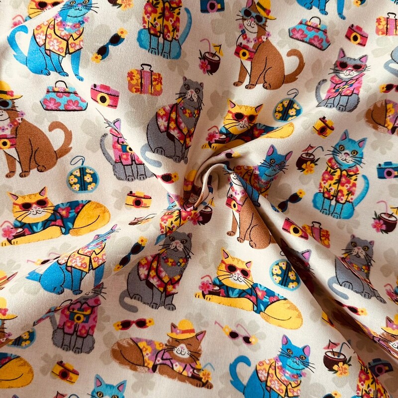 Cat Fabric - Etsy