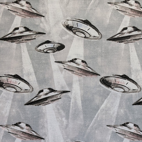Alien Abduction Toile Fabric by the Yard Outer Space Space - Etsy