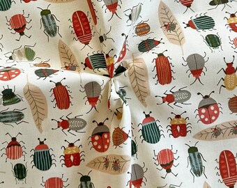 Bugs Fabric Beauty Underfoot by Down River Homegoods Green Nature ...