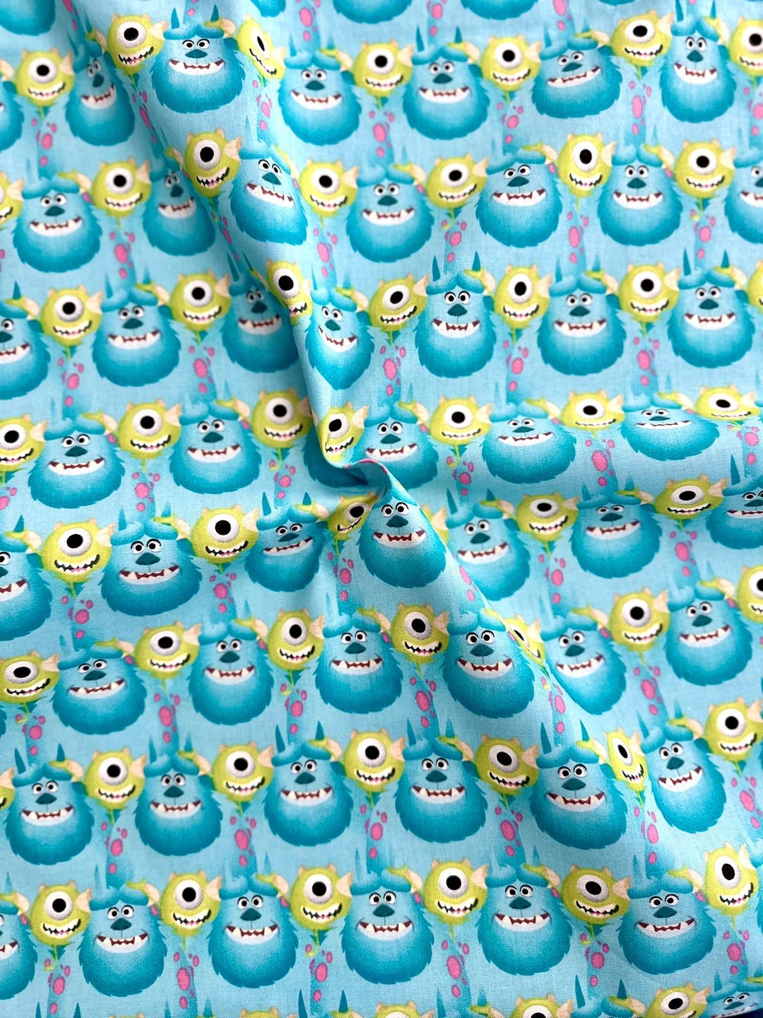 Disney Monster Inc Mike & Sully 42" Wide 100% Cotton Licensed Character ...