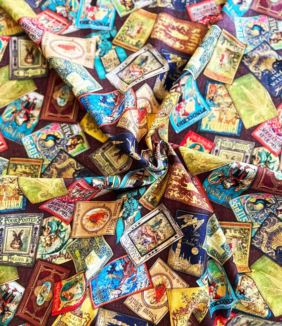 Classic Fairy Tale Book Collection Library of Rarities on Brown 44 Wide ...