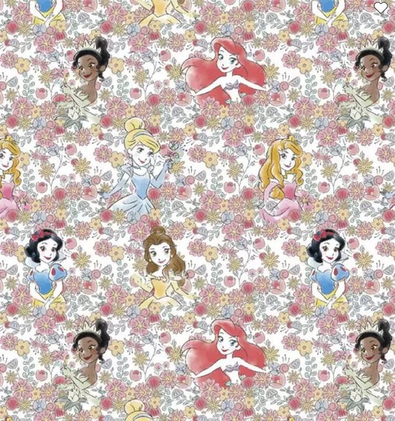 Floral Disney Princess 43 Wide 100% Cotton Quilting | Etsy