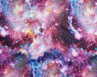 Purple Galaxy Fabric - Etsy