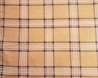 Tan Plaid Fabric - Etsy