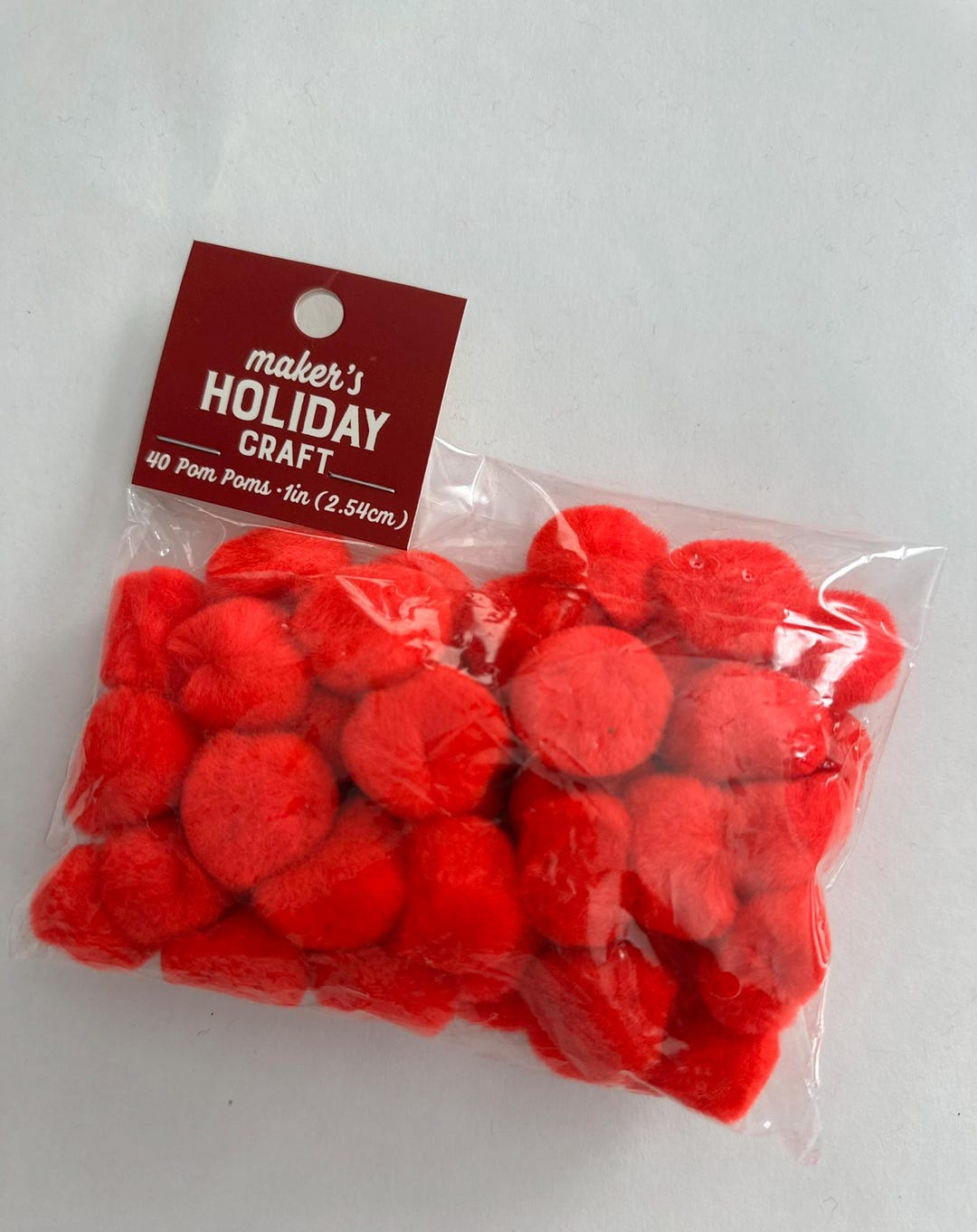 Maker's Holiday 1" Red Pom Poms - 40 Count Package - Etsy