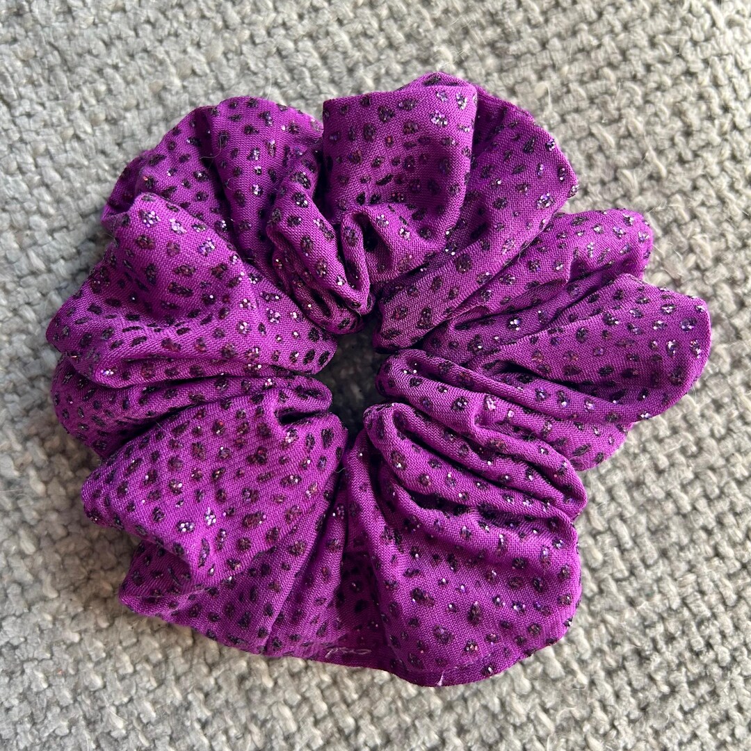 Purple Scrunchie With Glitter Polka Dots | Party, Festive, Fun ...