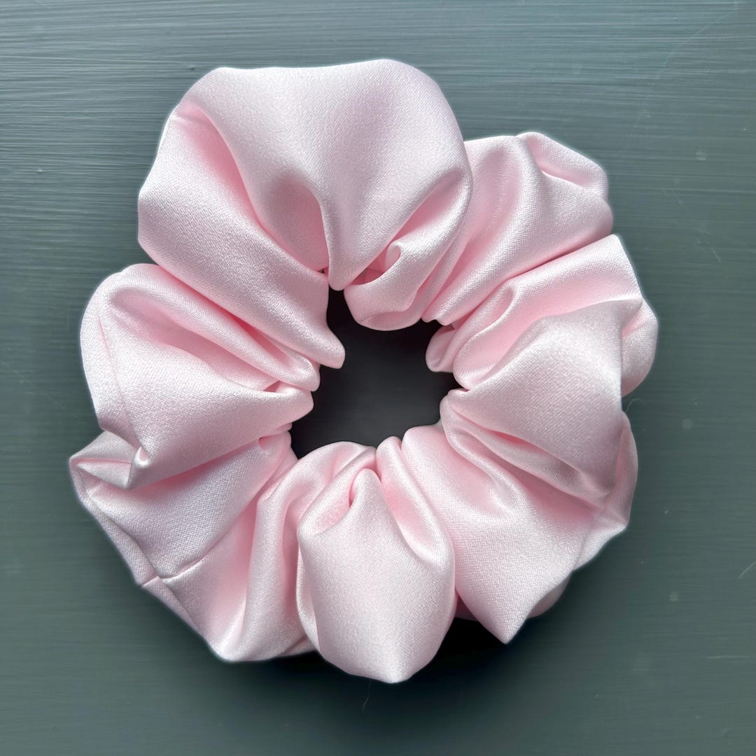 Baby Pink Satin Scrunchie | Vegan/faux Silk | That Scrunchie Brand - Etsy