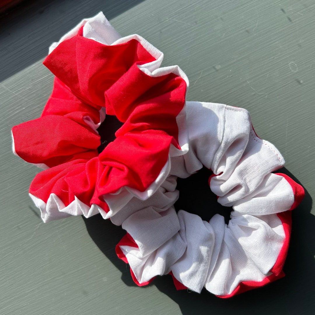 Red & White Half 'n' Half Scrunchie | Euro's 2024 | England Flag ...