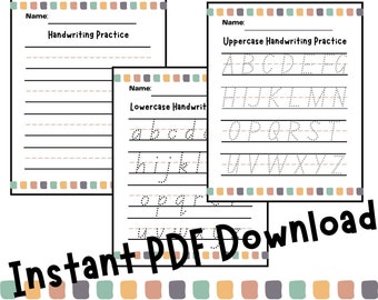 Pre K Letter Practice - Etsy