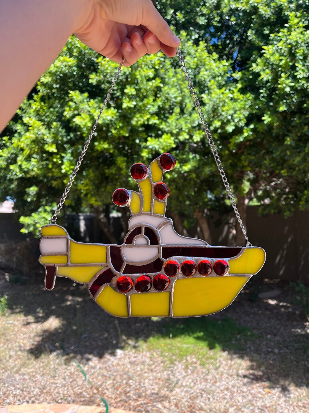 Yellow Submarine Stained Glass Hanging!!! - Etsy