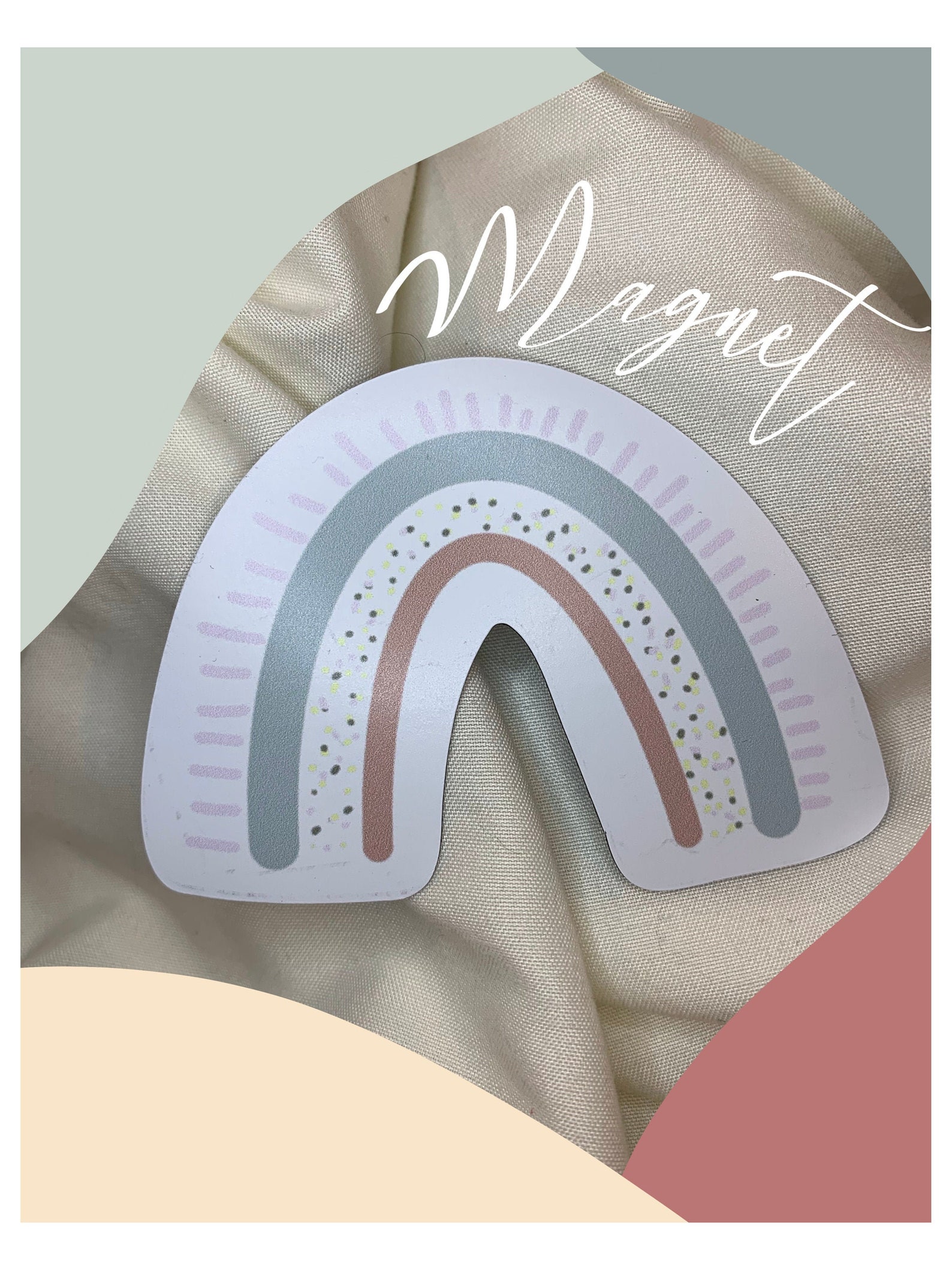 Aesthetic spring boho rainbow magnet - Etsy.de