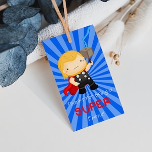 Printable Avengers Gift Tag, Thor Gift Tag, Avengers Birthday Party ...