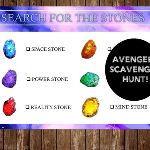 Avengers Scavenger Hunt: Infinity Stone Game (digital Download) - Etsy