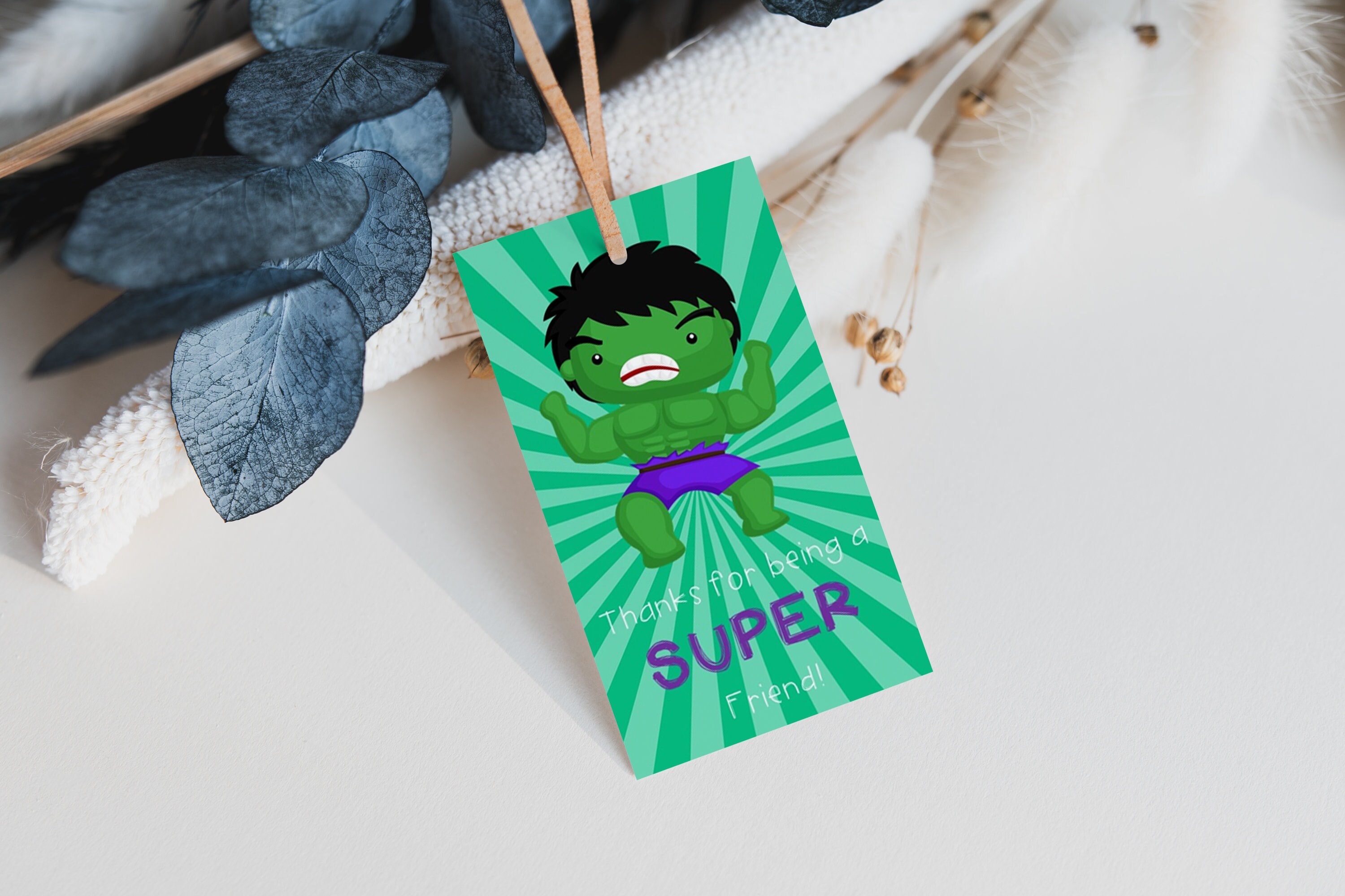 Printable Avengers Gift Tag, Hulk Gift Tag, Avengers Birthday Party ...
