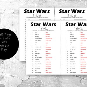Printable Star Wars Trivia, Printable Mandalorian Game, Star Wars ...