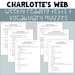 Charlotte's Web Printable and Digital Novel Study - Etsy