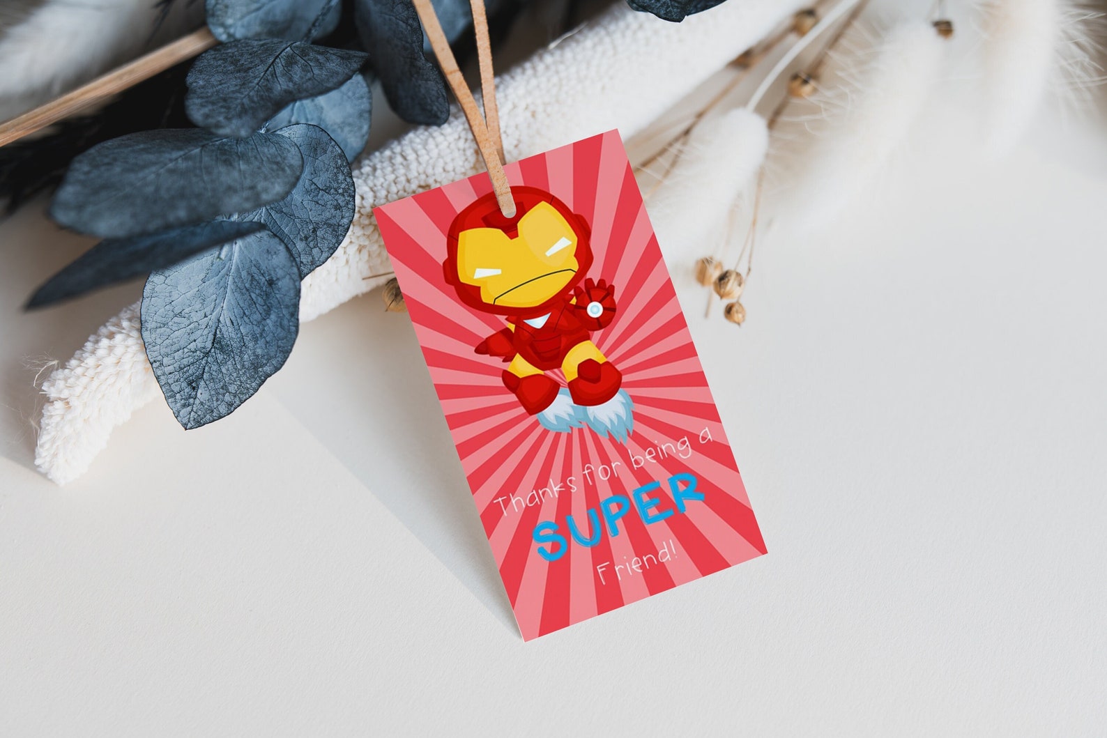 Printable Avengers Gift Tag, Iron Man Gift Tag, Avengers Birthday Party ...