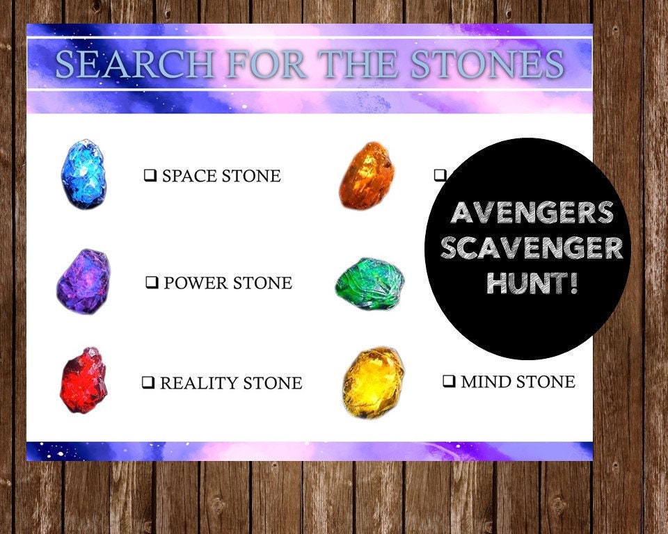 Avengers Scavenger Hunt: Infinity Stone Game (digital Download) - Etsy