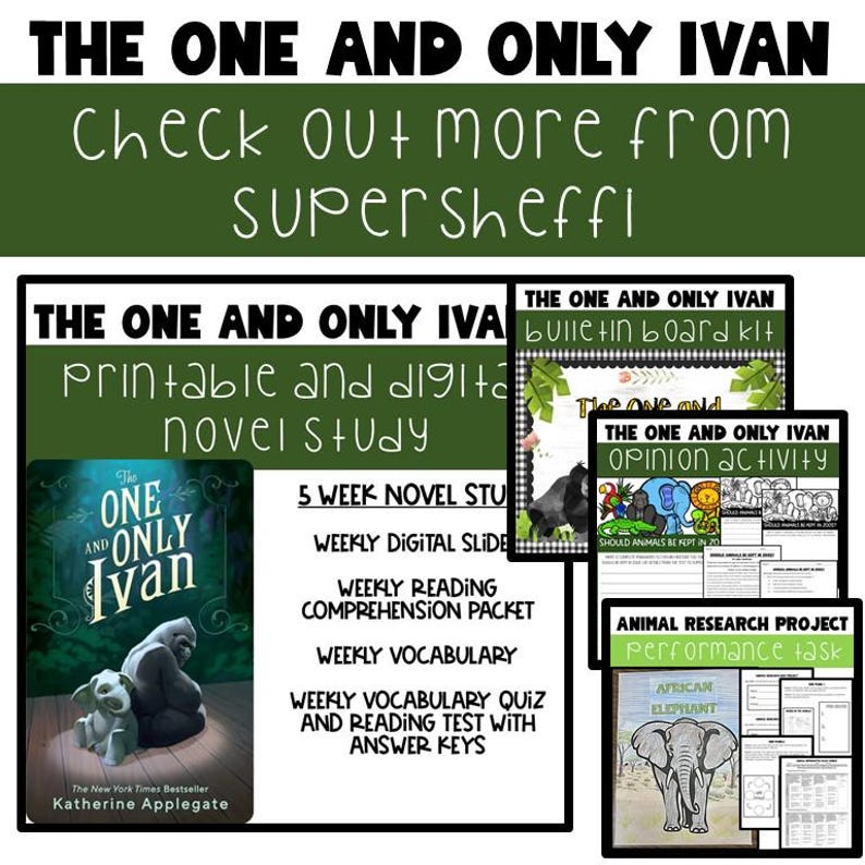 The One and Only Ivan Printable Bookmarks - Etsy