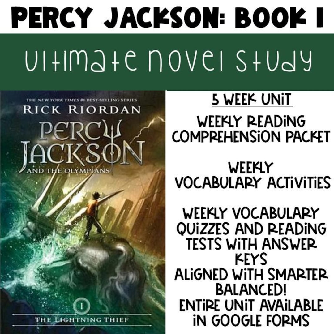 Percy Jackson Ultimate Novel Study - Etsy