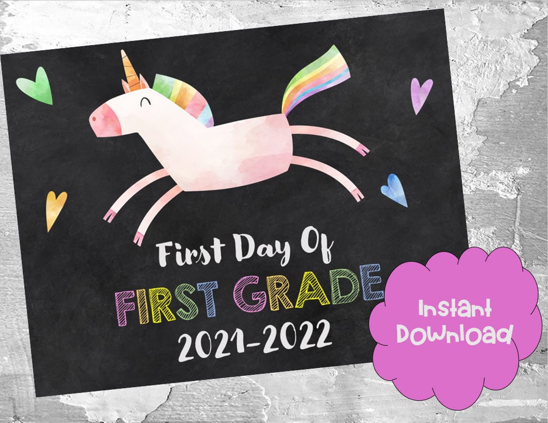 First Day of School Printable, First Day of School Sign, First Day of ...