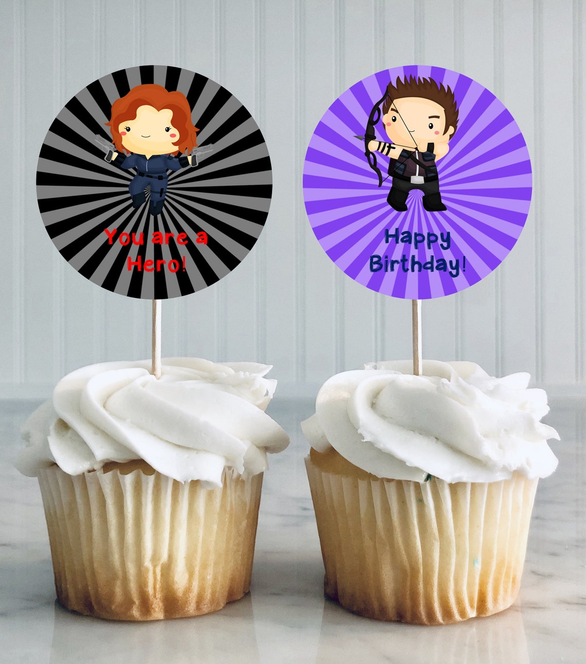 Printable Avengers Cupcake Toppers, Marvel Cupcake Toppers, Avengers ...