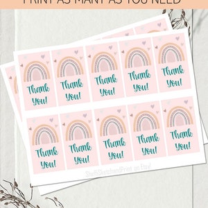 Printable Boho Rainbow Gift Tag - Etsy