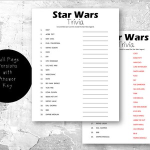 Printable Star Wars Trivia, Printable Mandalorian Game, Star Wars ...