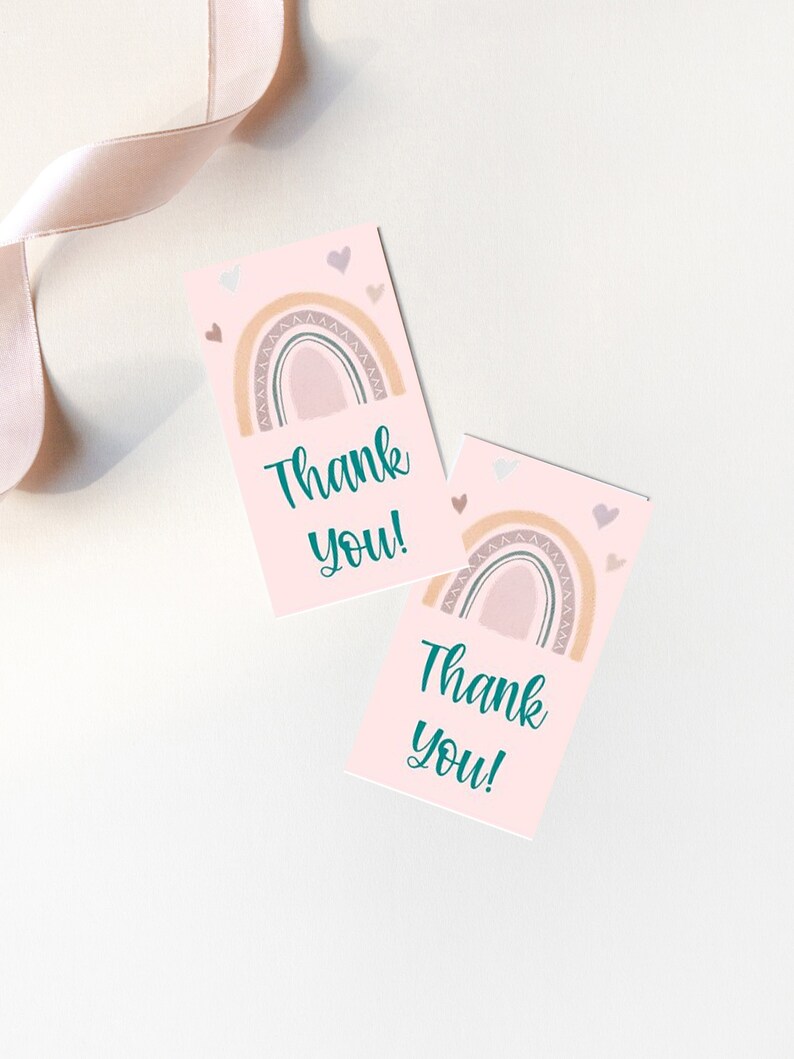 Printable Boho Rainbow Gift Tag - Etsy