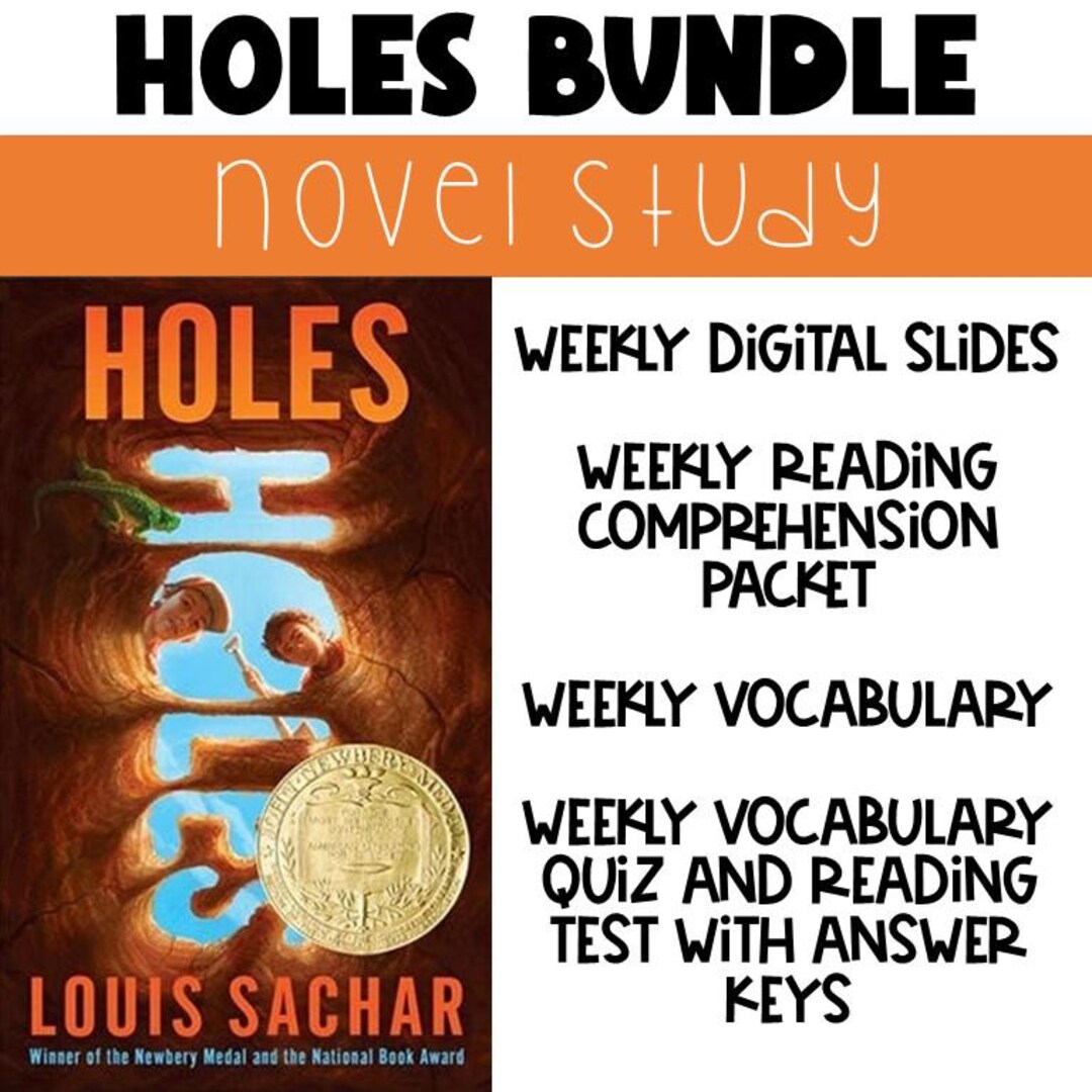 Paquete de estudio de la novela "Hole's": Comprensión de ELA ...