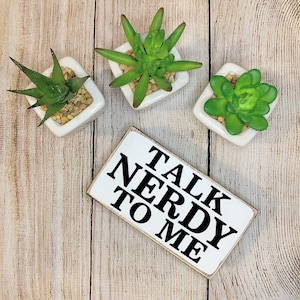 Talk Nerdy to Me Nerdy Desk Decor Nerd Gifts for Her Geek - Etsy