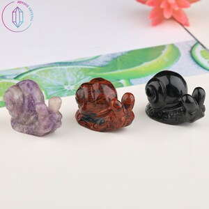2inch Hand Carved Qcrystal Snail Figurine,quartz Crystal,crystal Animal ...