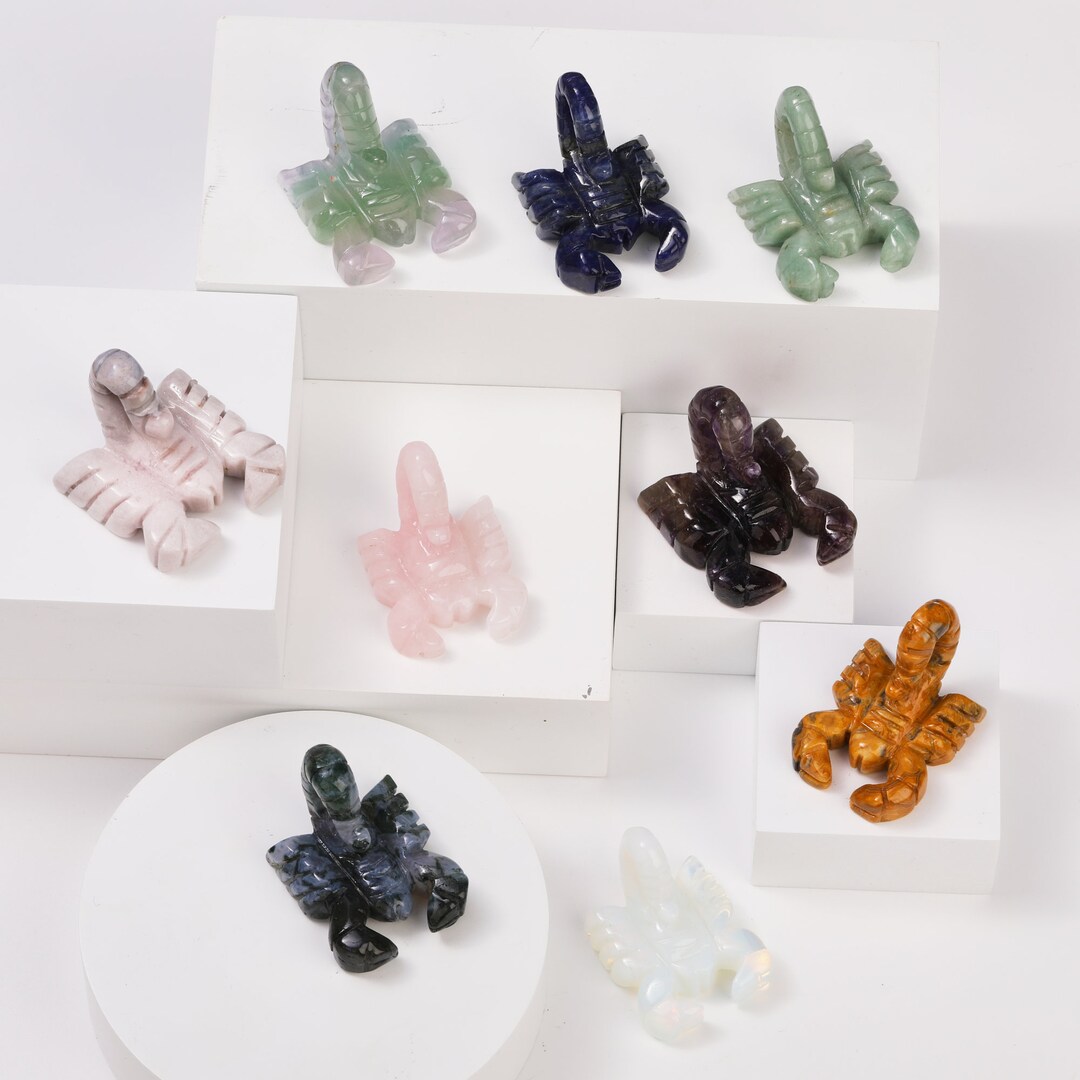 1.5 Inches Crystal Scorpion Figurine , Healing Crystal Natural Stones ...