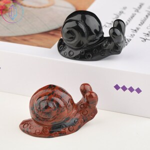 2inch Hand Carved Qcrystal Snail Figurine,quartz Crystal,crystal Animal ...