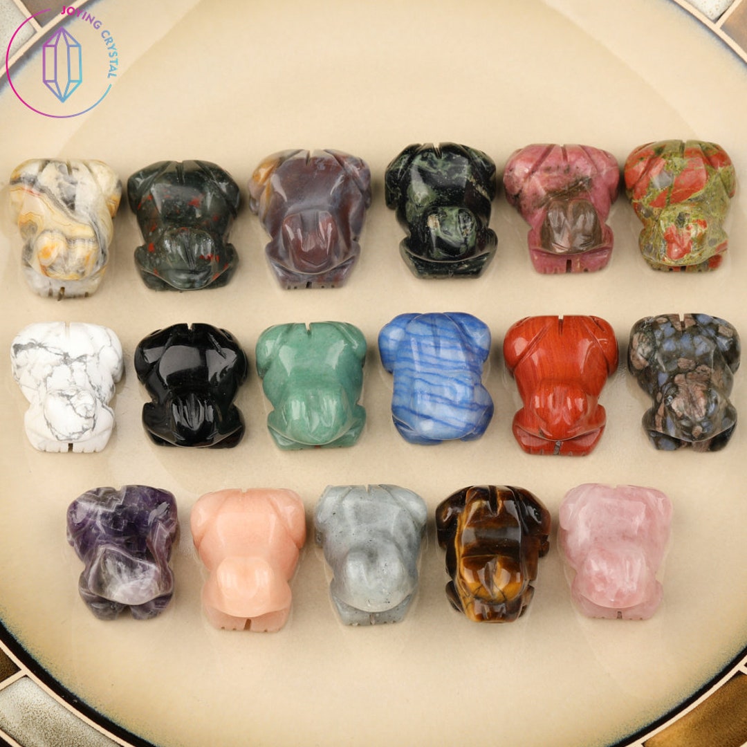 1.5 Inches Mini Crystals Frog Sclupture,gemstones Frog,hand Carved ...