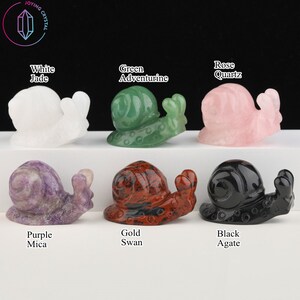 2inch Hand Carved Qcrystal Snail Figurine,quartz Crystal,crystal Animal ...