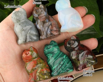 Rose Quartz Cat Figurine - Etsy