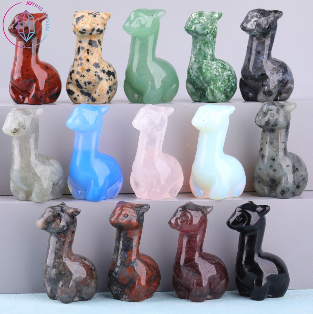 1.5inch,gemstone Alpaca Figurine Decor,carved Crystal Alpaca Decor ...
