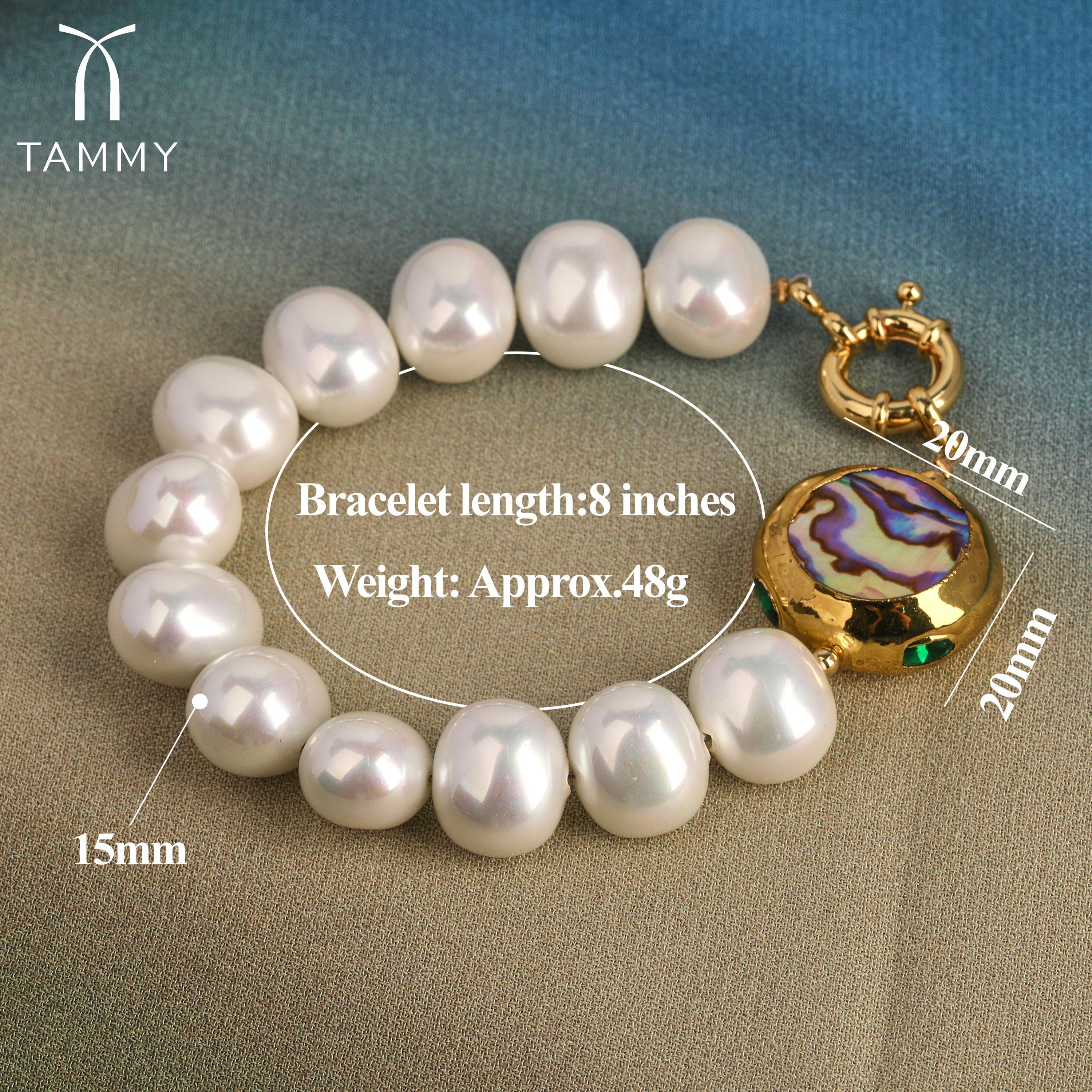 White Shell Pearl With Rainbow Color Natural Round Abalone Shell Beads ...
