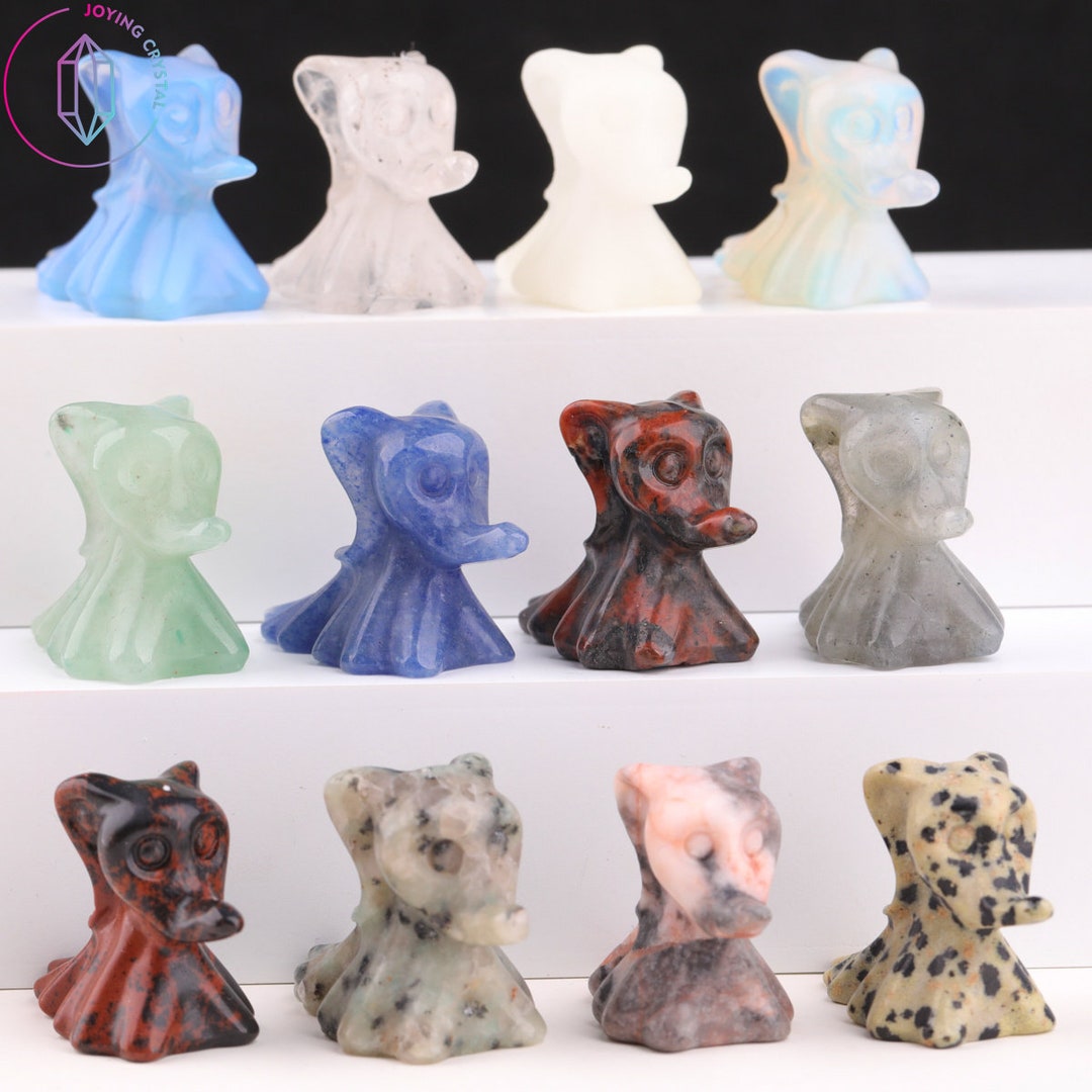 1.5inch Cute Quartz Crystal Ghost Dog Figurine,halloween Ghost,natural ...