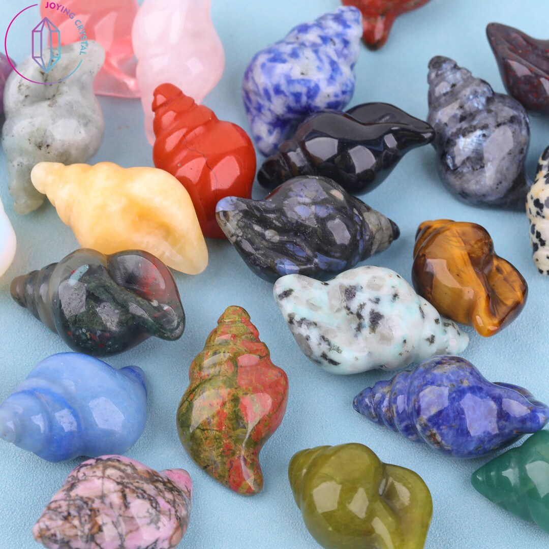 1.5inch Quartz Crystal Conch Figurine,natural Stone Conch Carving ...