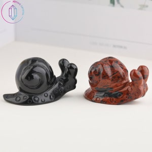 2inch Hand Carved Qcrystal Snail Figurine,quartz Crystal,crystal Animal ...