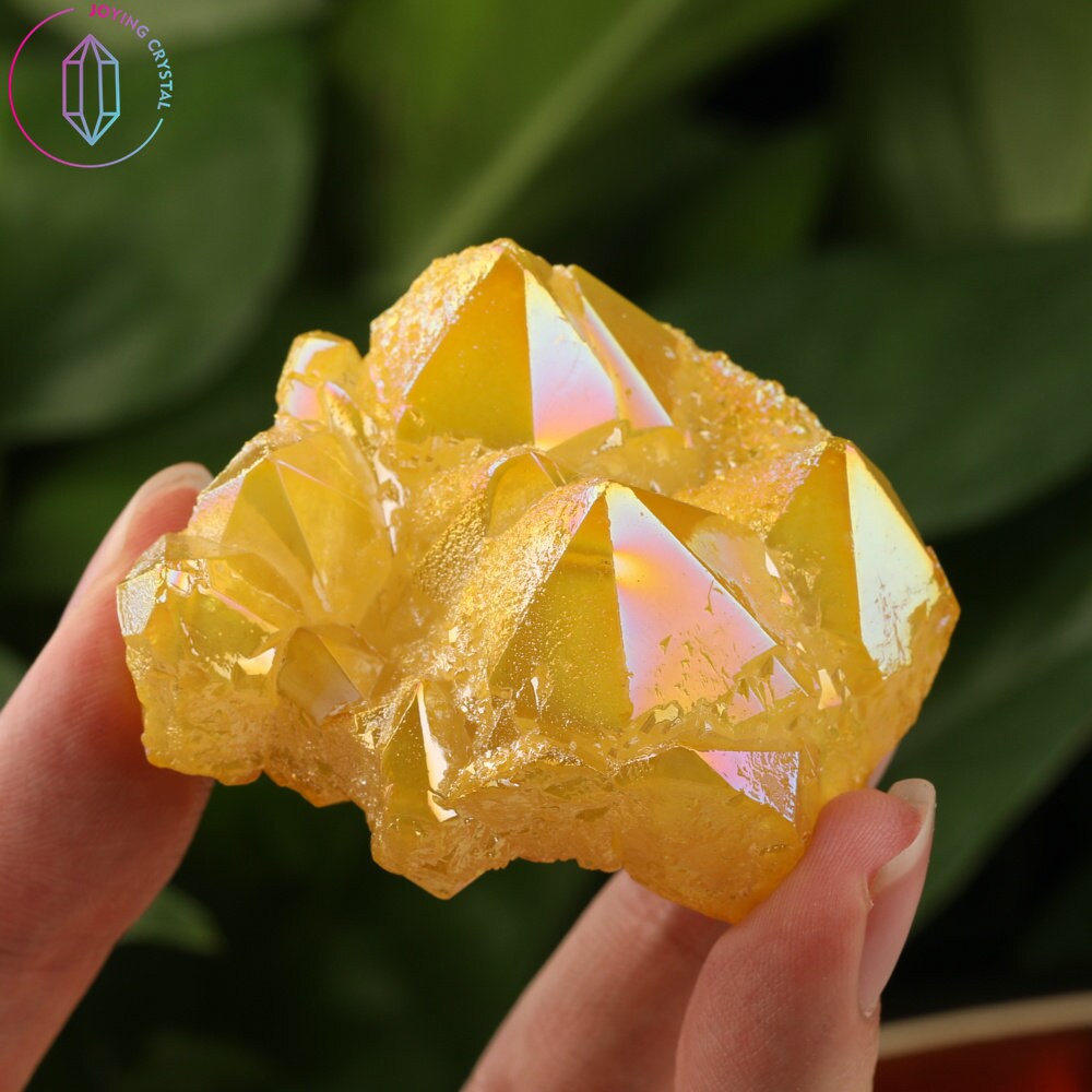 Yellow Angel Aura Quartz Clusteraura Crystal Clusterhealing - Etsy