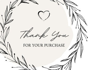 Thank You Label / Business Thank You Sticker / Enjoy Sticker / - Etsy