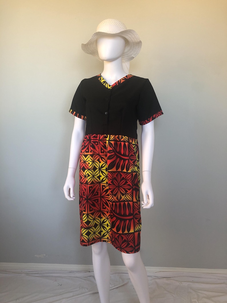 Polynesian / Tribal Island Design, Short Sleeves Midi Dress - Etsy