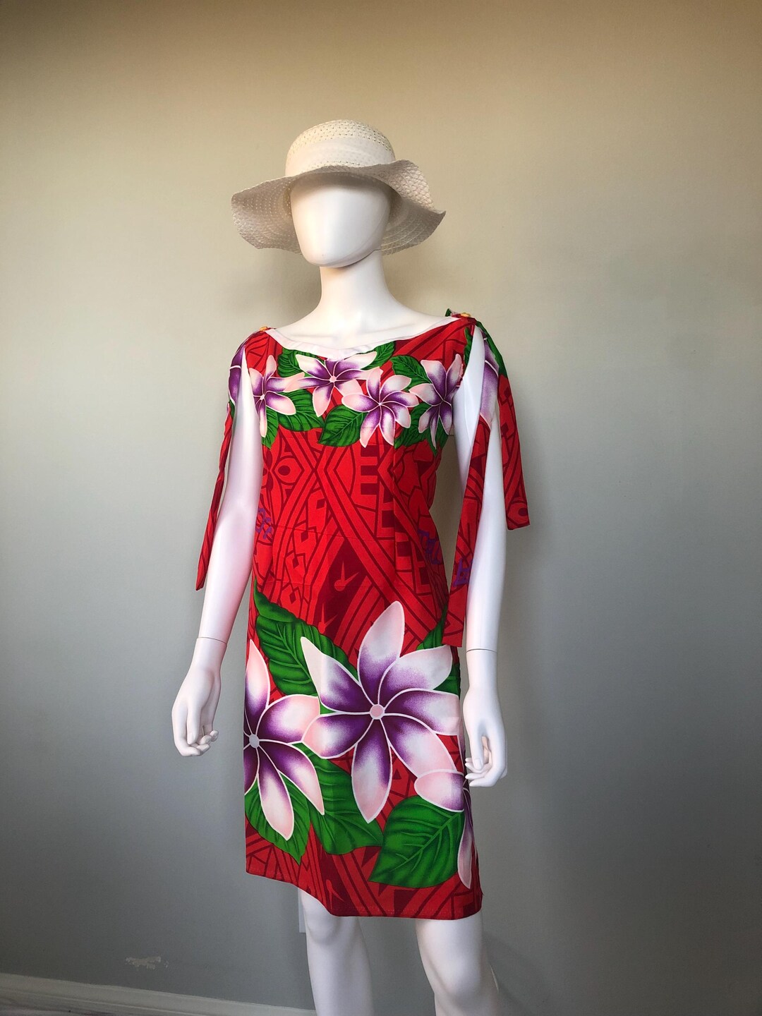 Hawaiian Style, Sleeveless Midi Dress, Tropical Summer Dress - Etsy